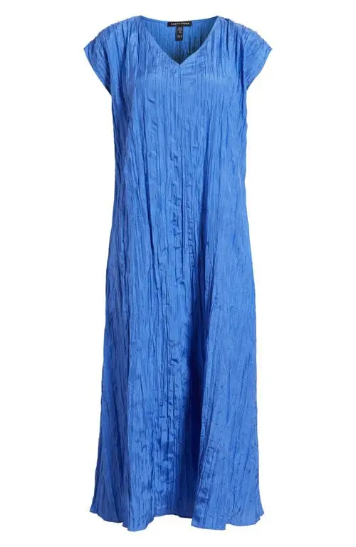 Eileen Fisher Cap Sleeve Silk Maxi Dress