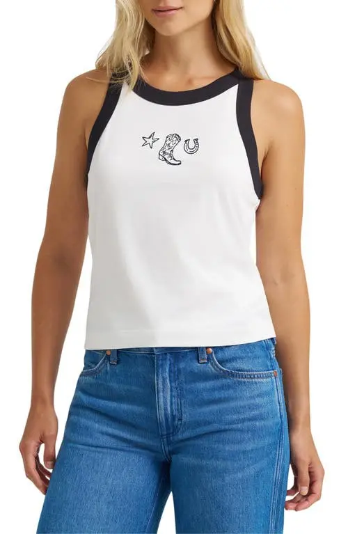Wrangler Western Embroidered Ringer Tank