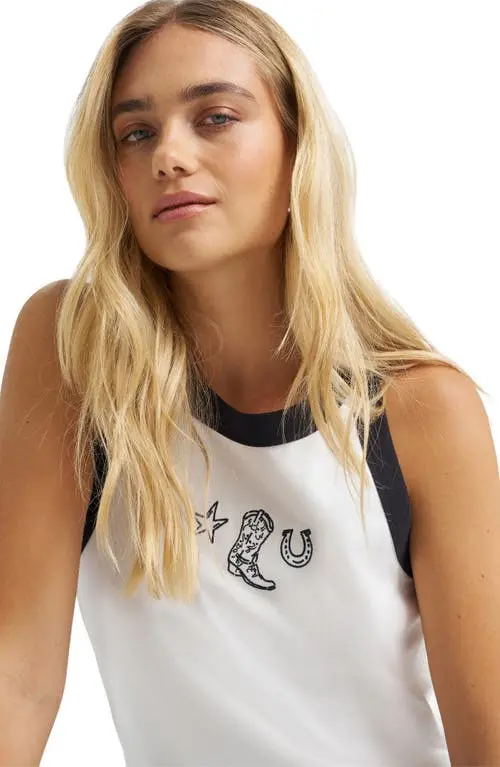 Wrangler Western Embroidered Ringer Tank