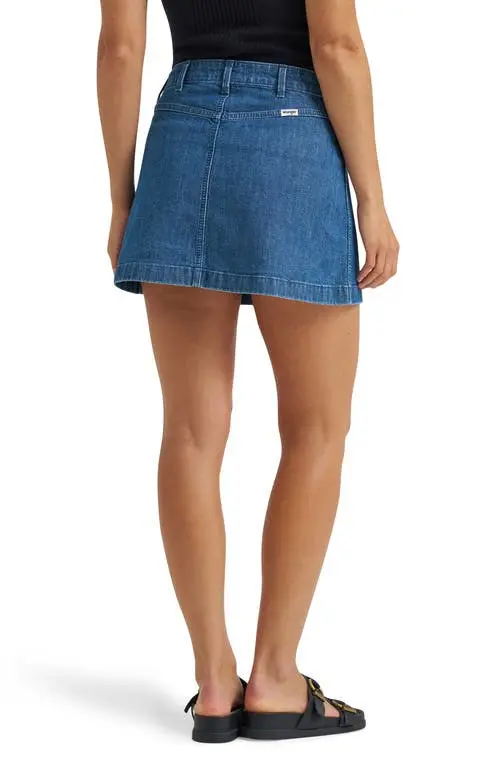 Wrangler Western Patch Pocket Denim Miniskirt