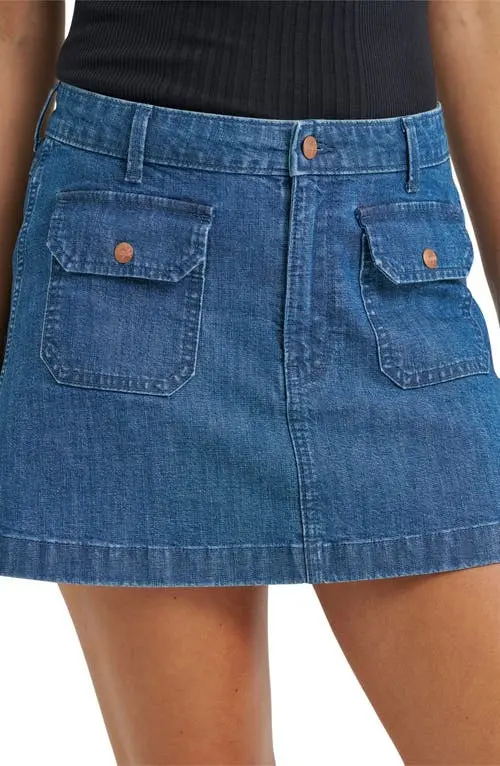 Wrangler Western Patch Pocket Denim Miniskirt