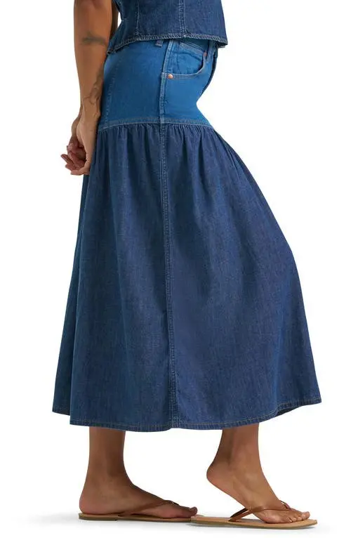Wrangler Western Tiered Midi Skirt