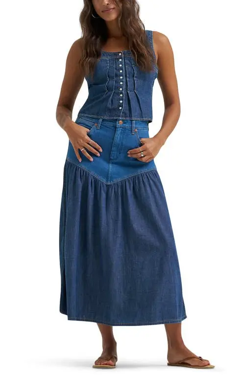 Wrangler Pleated Denim Corset Tank