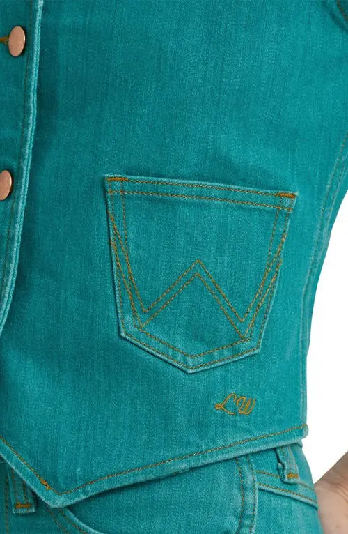 Wrangler X Lainey Wilson Embroidered Denim Vest