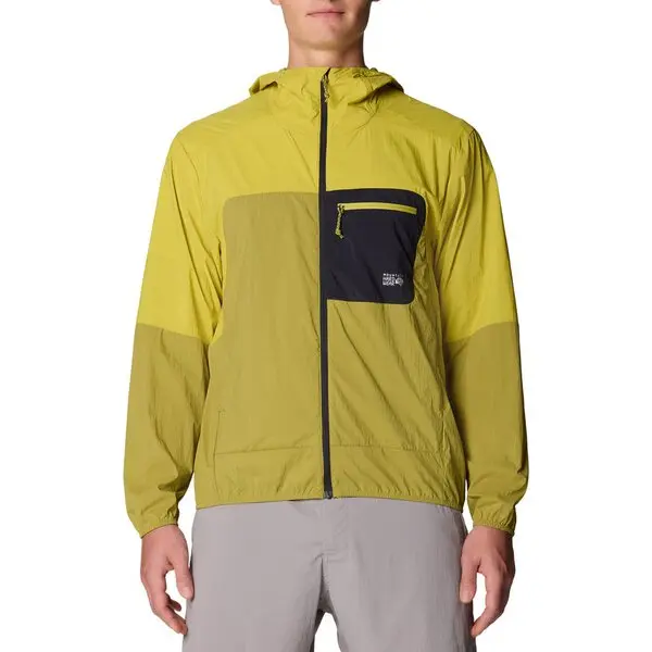Mountain Hardwear Wind Veil™ Hooded Jacket - Bright Fatigue/lucky Chard