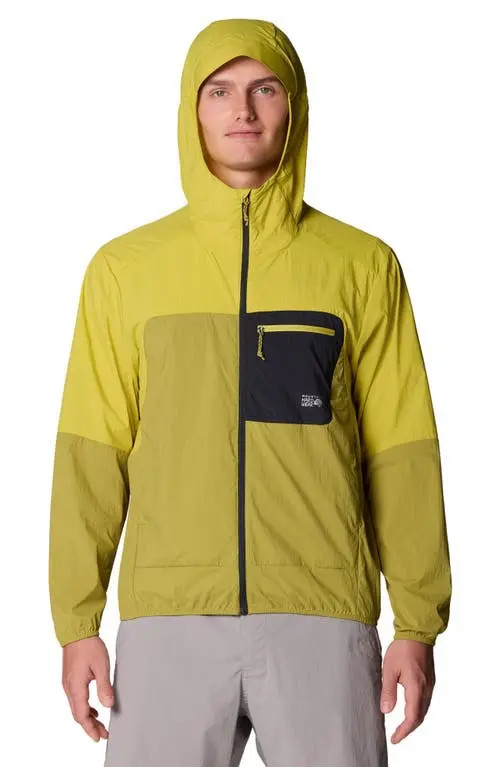 Mountain Hardwear Wind Veil™ Hooded Jacket - Bright Fatigue/lucky Chard