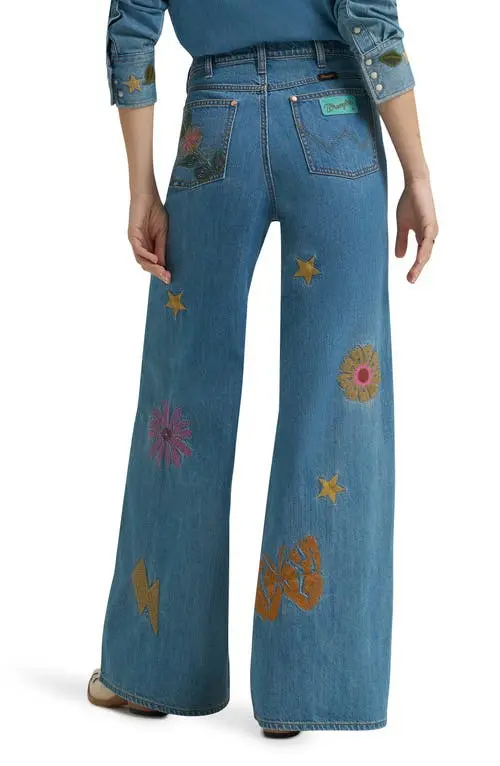 Wrangler X Lainey Wilson Embroidered Wide-leg Jeans