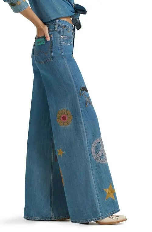 Wrangler X Lainey Wilson Embroidered Wide-leg Jeans