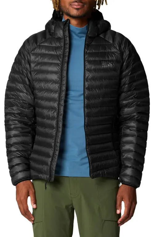 Mountain Hardwear Ghost Whisperer Hooded Packable 1000 Fill Power Down Puffer Jacket - Black