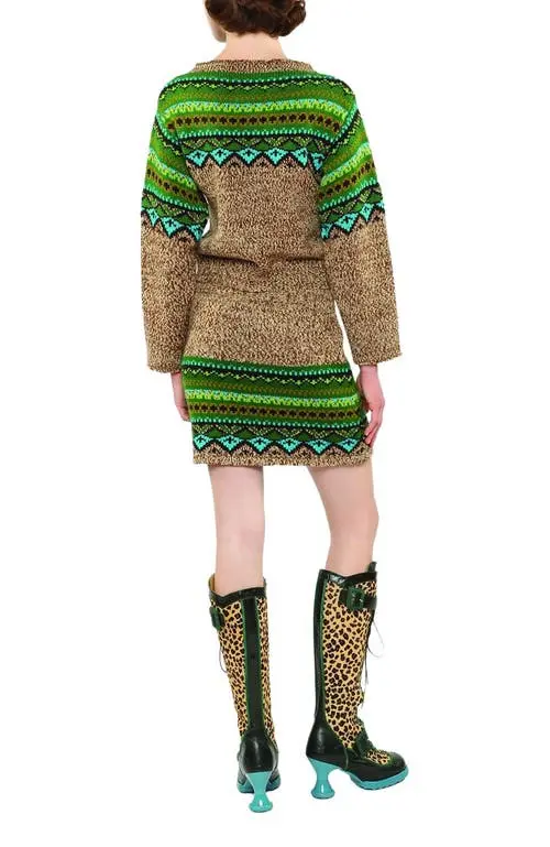 Anna Sui Fair Isle Mini Skirt