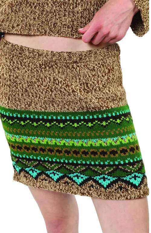 Anna Sui Fair Isle Mini Skirt