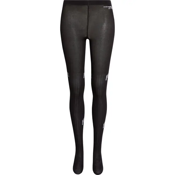 HOMMEGIRLS Hg Logo Jacquard Tights - Black
