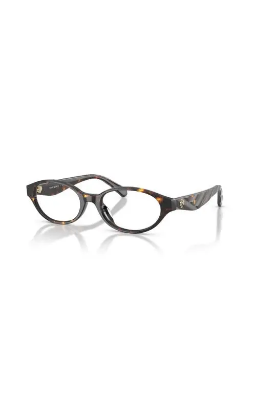 Tory Burch 52mm Oval Eyeglasses - Tortoise