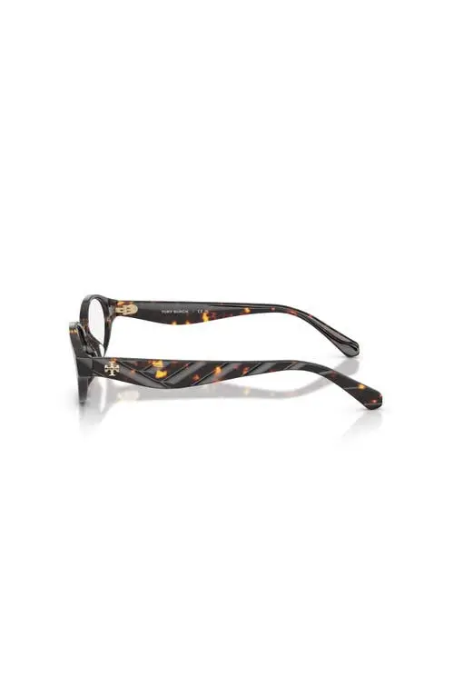 Tory Burch 52mm Oval Eyeglasses - Tortoise
