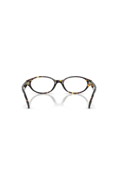 Tory Burch 52mm Oval Eyeglasses - Tortoise