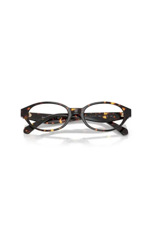 Tory Burch 52mm Oval Eyeglasses - Tortoise