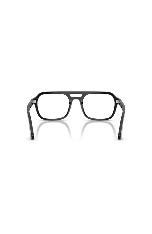 Persol 56mm Square Full Rim Eyeglasses - Black