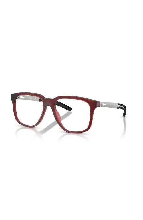 SCUDERIA FERRARI 56mm Rectangle Full Rim Eyeglasses - Red