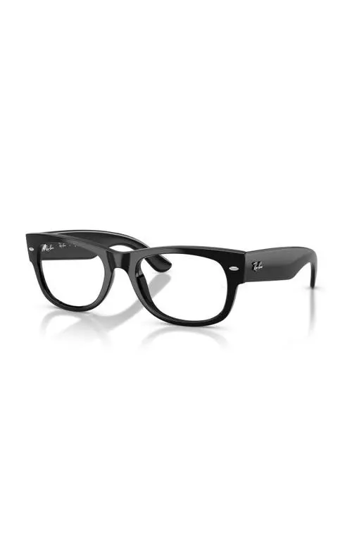 Ray-ban 52mm Square Full Rim Eyeglasses - Black