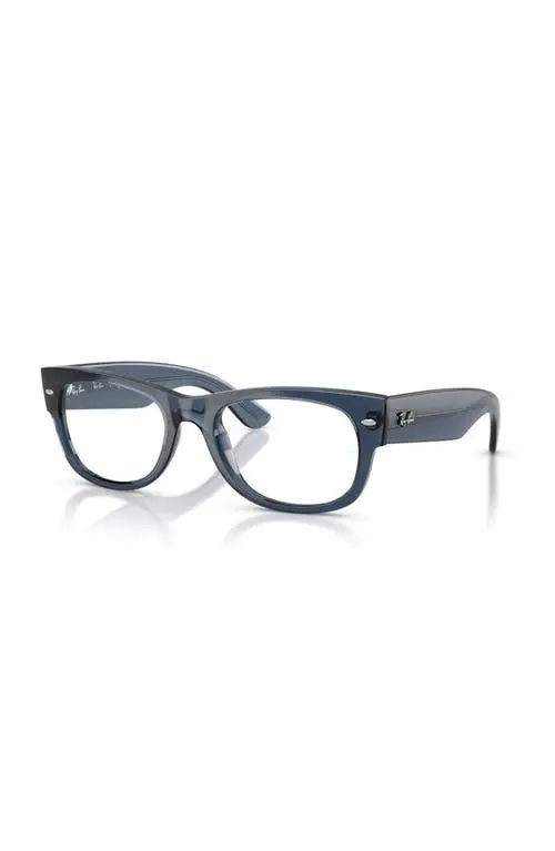 Ray-ban 52mm Square Full Rim Eyeglasses - Blue