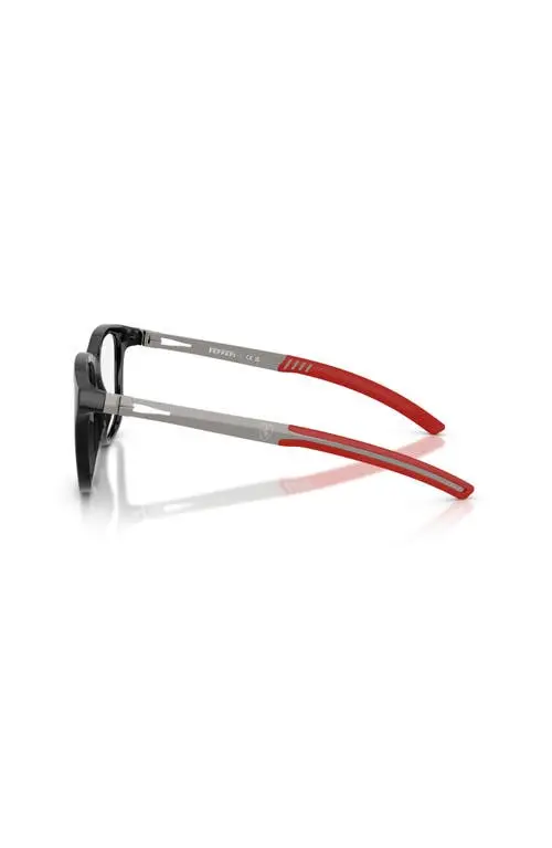 SCUDERIA FERRARI 53mm Rectangle Optical Glasses - Black