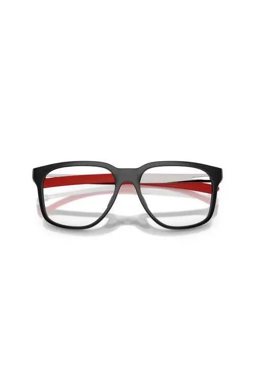 SCUDERIA FERRARI 53mm Rectangle Optical Glasses - Black