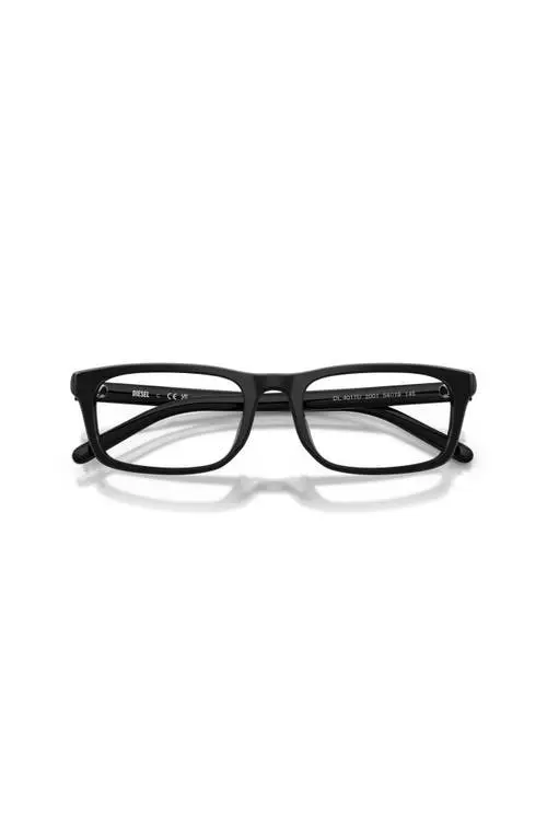 DIESEL® 54mm Rectangle Eyeglasses - Black