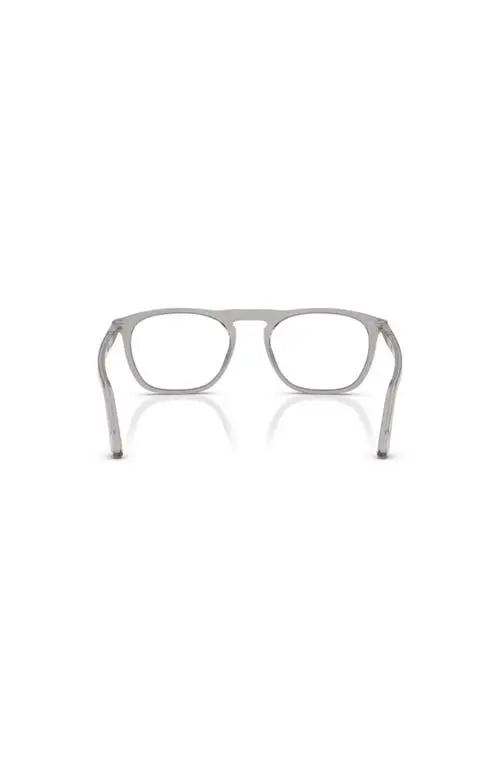 Persol 53mm Square Full Rim Optical Glasses - Grey
