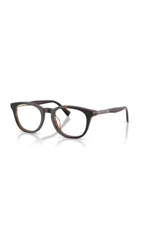 Brunello Cucinelli 49mm Rectangle Eyeglasses - Tortoise