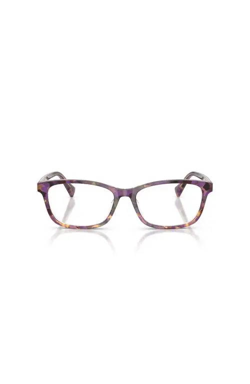 Ralph Lauren 53mm Rectangle Full Rim Eyeglasses - Tortoise