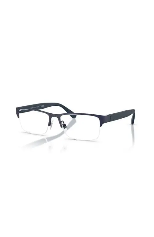Polo Ralph Lauren 56mm Rectangle Optical Glasses - Blue