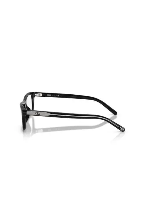 DIESEL® 52mm Rectangle Eyeglasses - Black