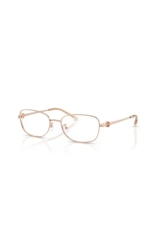 Tory Burch 53mm Rectangle Eyeglasses - Copper
