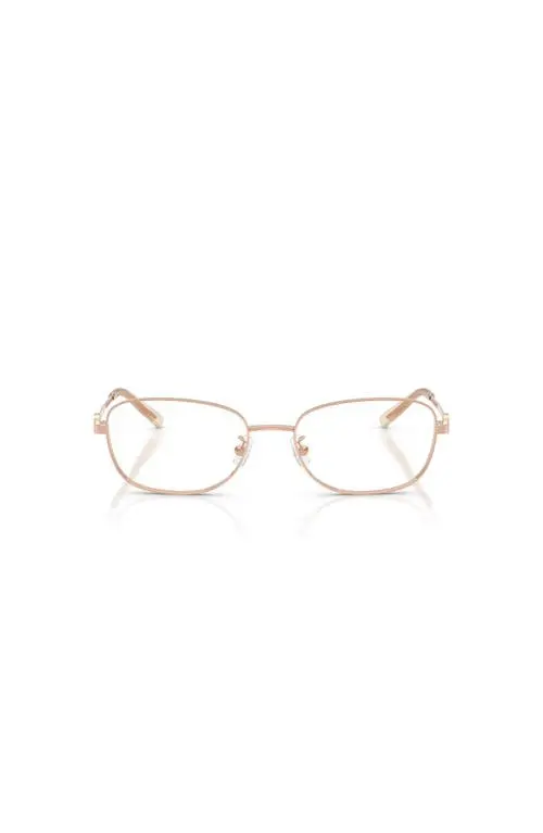 Tory Burch 53mm Rectangle Eyeglasses - Copper