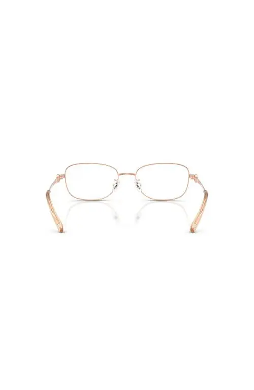 Tory Burch 53mm Rectangle Eyeglasses - Copper