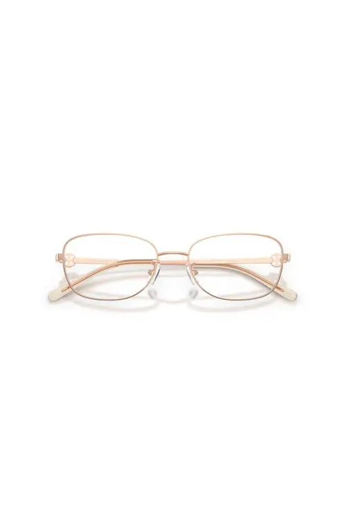 Tory Burch 53mm Rectangle Eyeglasses - Copper