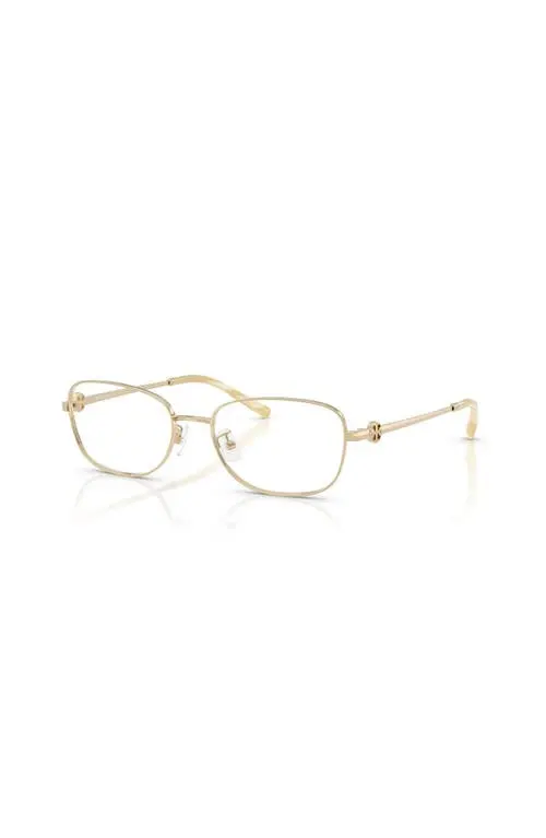 Tory Burch 53mm Rectangle Eyeglasses - Gold