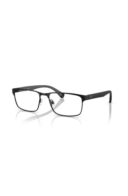 Emporio Armani 58mm Rectangle Optical Glasses - Black