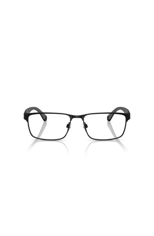 Emporio Armani 58mm Rectangle Optical Glasses - Black