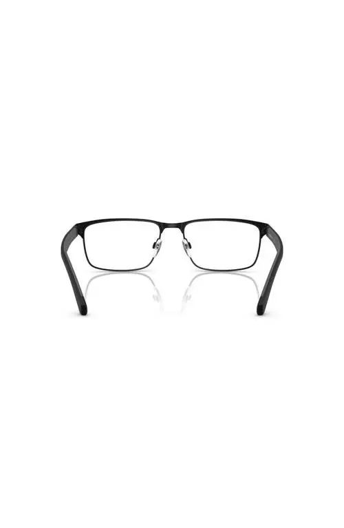 Emporio Armani 58mm Rectangle Optical Glasses - Black