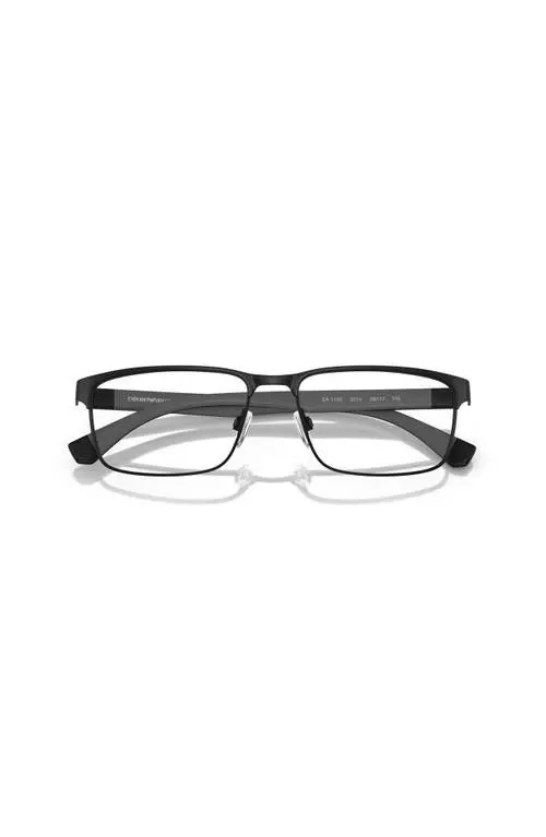 Emporio Armani 58mm Rectangle Optical Glasses - Black