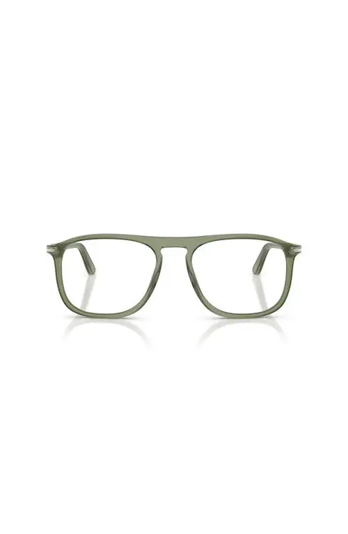 Persol 54mm Square Full Rim Eyeglasses - Green