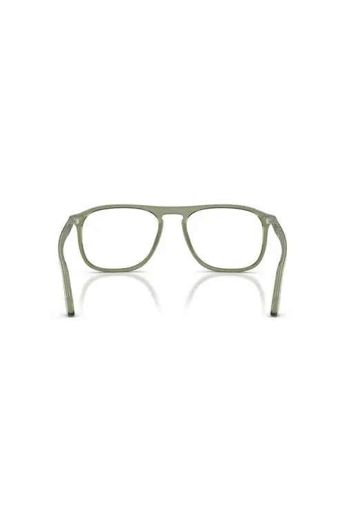 Persol 54mm Square Full Rim Eyeglasses - Green