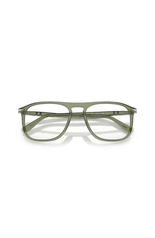 Persol 54mm Square Full Rim Eyeglasses - Green