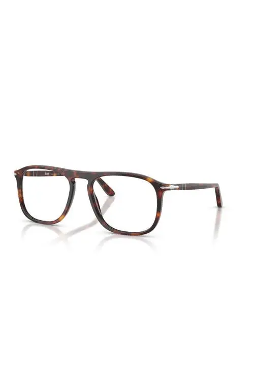 Persol 54mm Square Full Rim Eyeglasses - Tortoise
