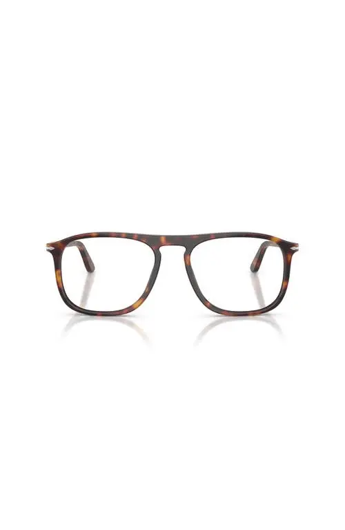 Persol 54mm Square Full Rim Eyeglasses - Tortoise