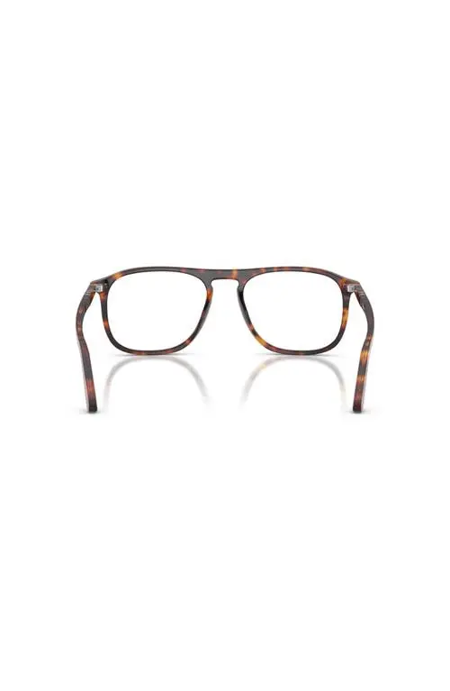 Persol 54mm Square Full Rim Eyeglasses - Tortoise