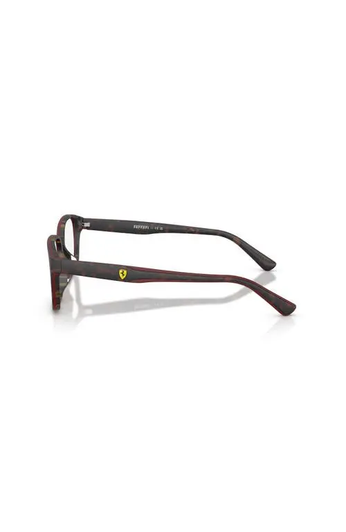 SCUDERIA FERRARI 54mm Rectangle Full Rim Eyeglasses - Brown