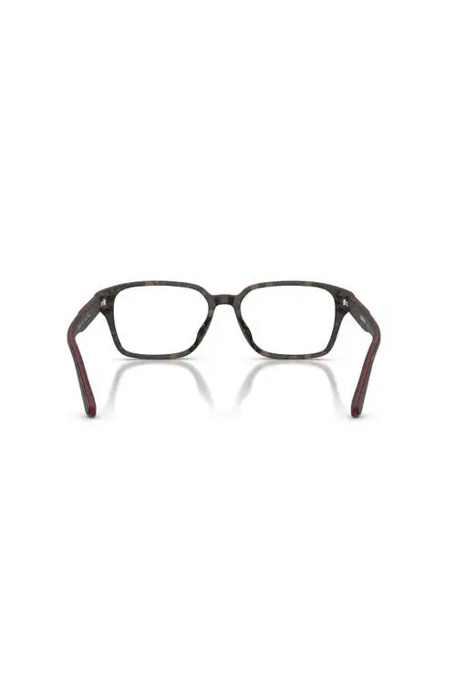 SCUDERIA FERRARI 54mm Rectangle Full Rim Eyeglasses - Brown