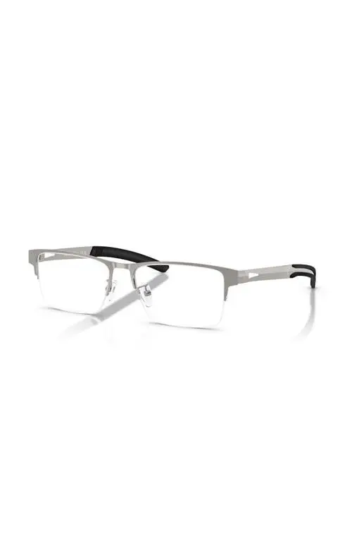 SCUDERIA FERRARI 56mm Rectangle Optical Glasses - Grey